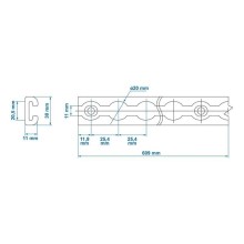 100cm here for trailer load fasteners